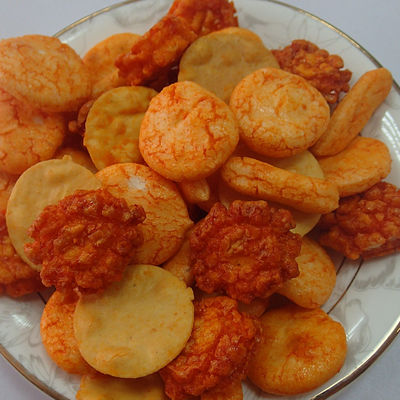 Squid Rice Corn Crackers Prawn Flavor Caramel Rice Crackers