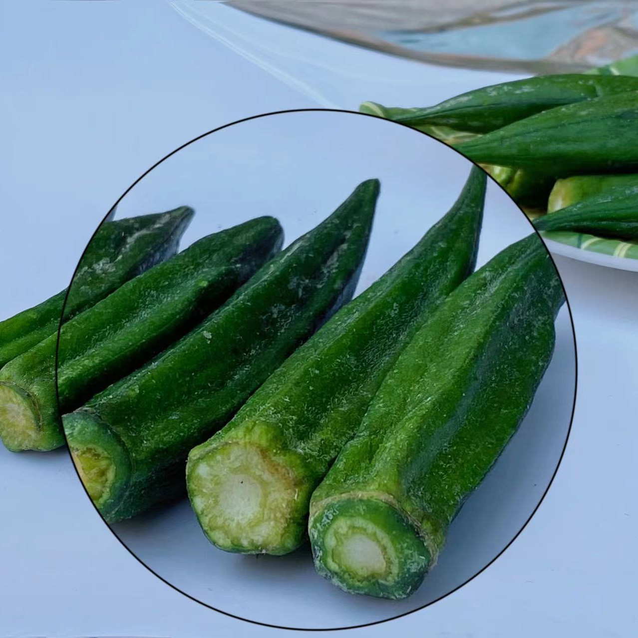 Fresh Okra Dried Fruits Vegetables More Flavor Nutrition Healthy ...