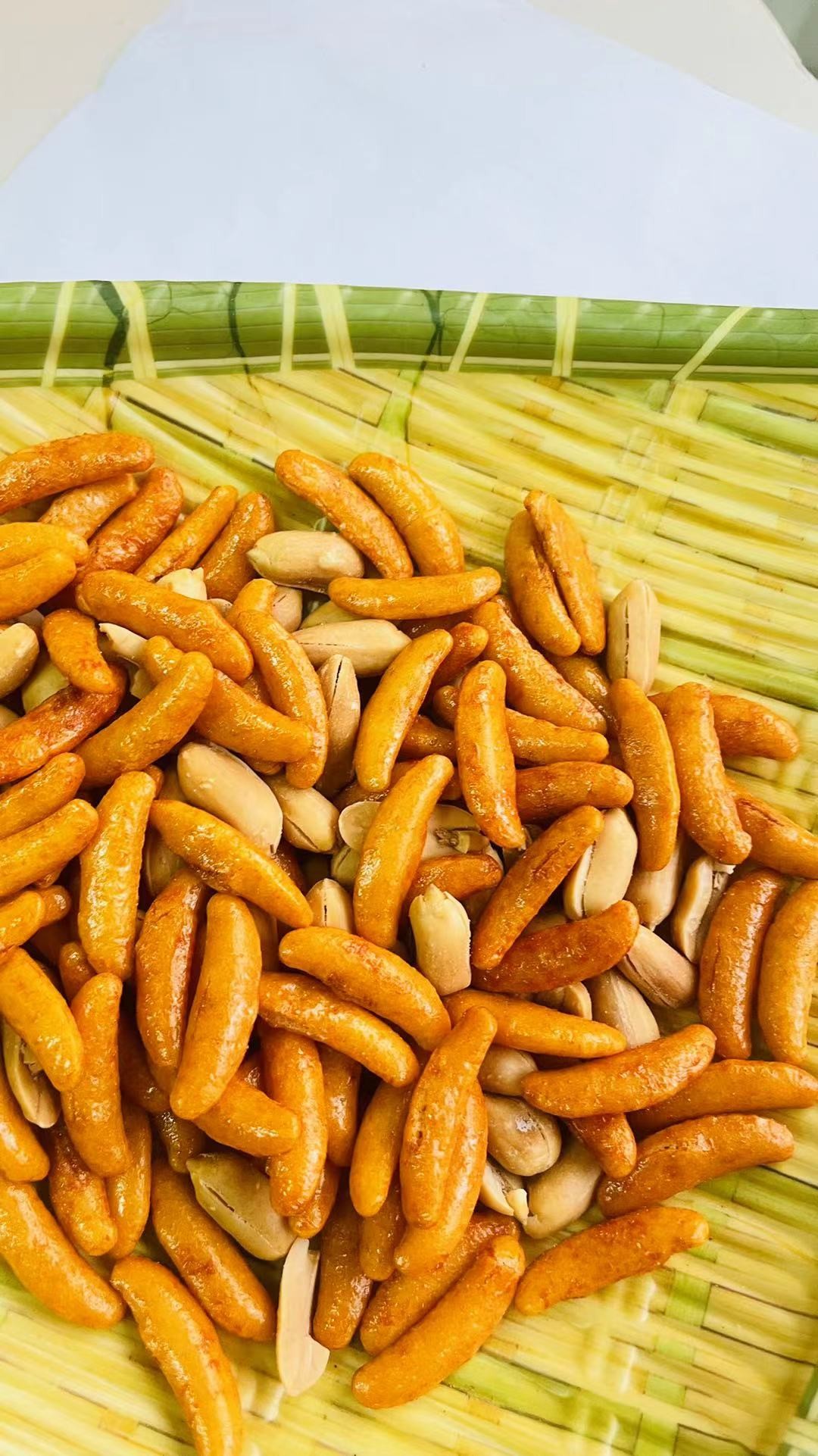 Caramel Color Japanese Rice Crackers Cooking Wine Peanut Rice Crackers