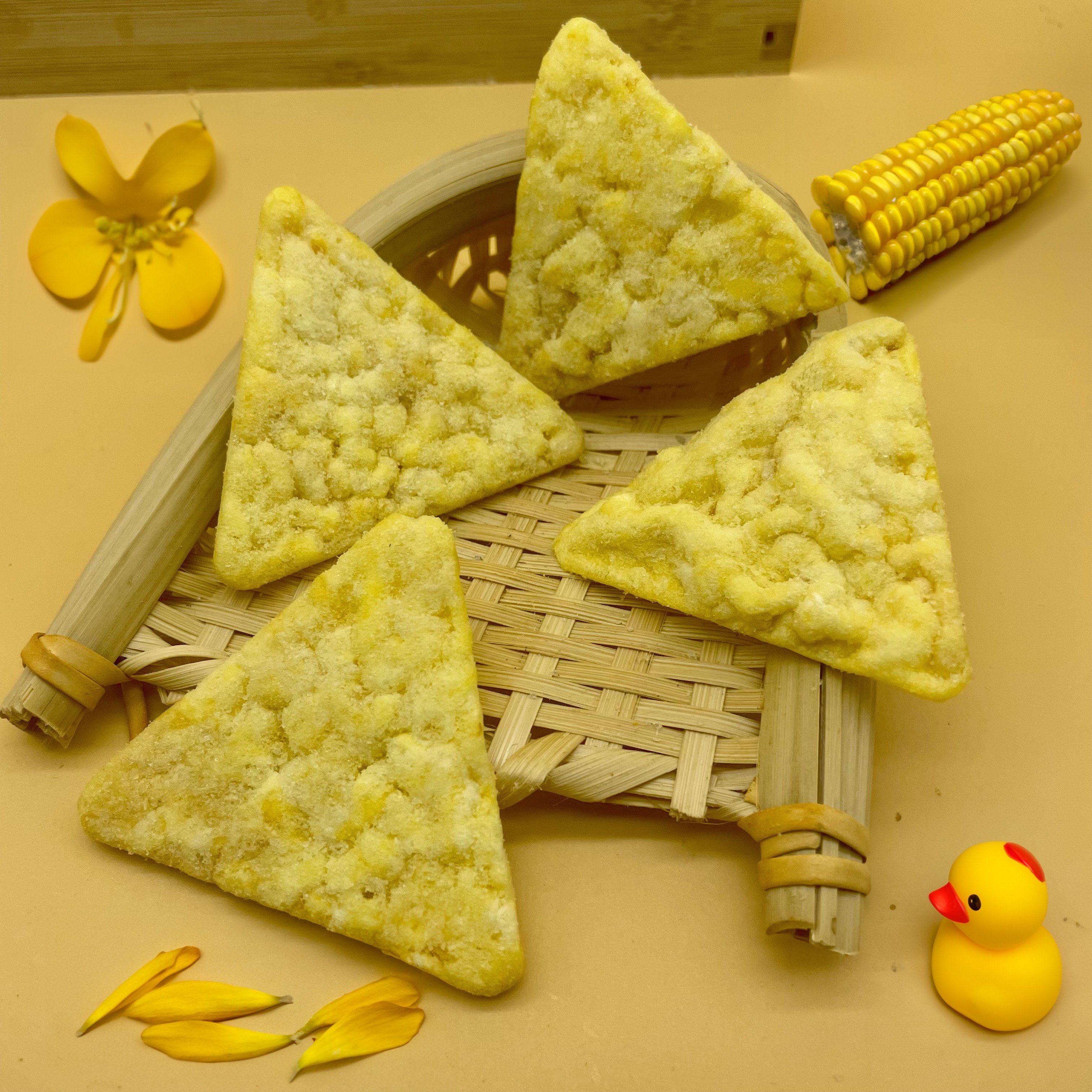 Baked Triangle Corn Cracker Chips Gluten Free Bursting With Natural ...
