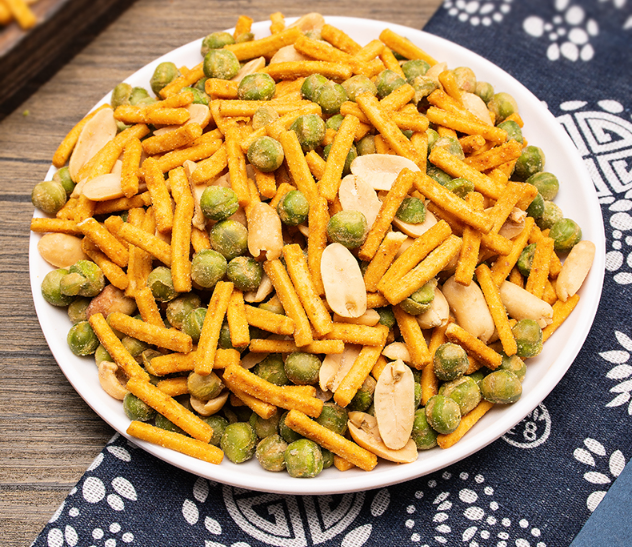 Pillow Shaped Fried Rice Crackers Nostalgic Puffed Spicy Shrimp Chips