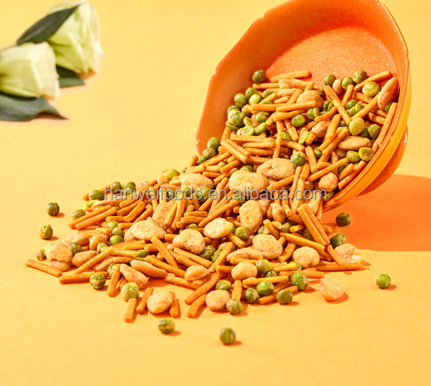 Pillow Shaped Fried Rice Crackers Nostalgic Puffed Spicy Shrimp Chips