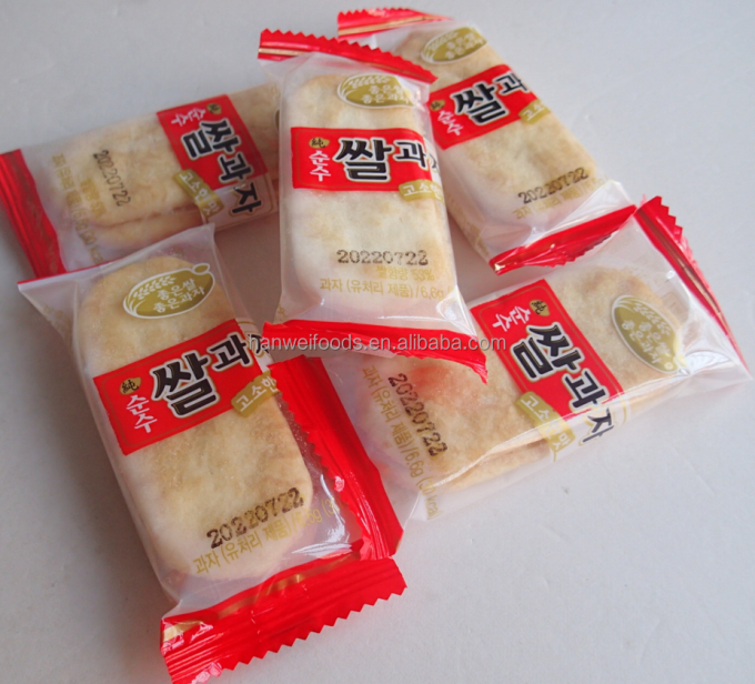 Sweet Salty Senbei Rice Crackers Elliptic Japanese Sesame Crackers