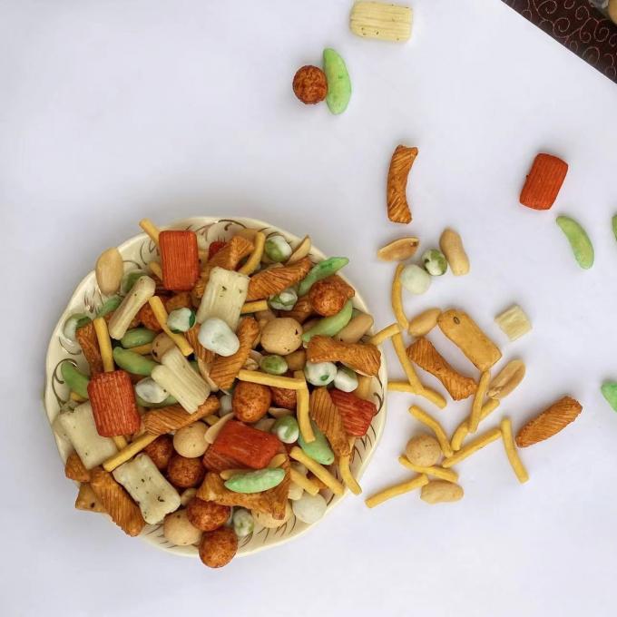 Premium Rice Cracker Snacks Mixed Flavors With Peanuts Peas Snacks