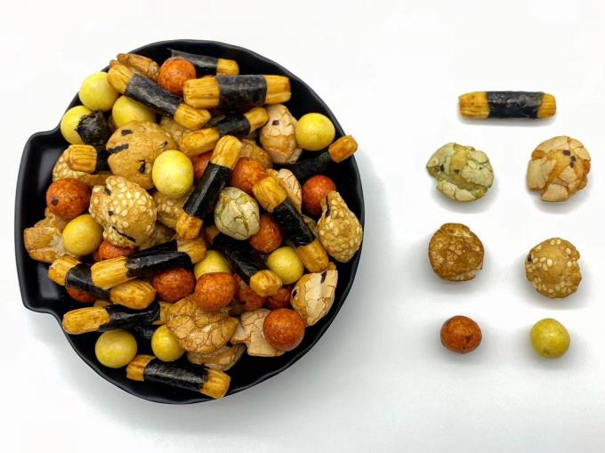 Japanese Roasted Snack Seaweed Rice Crackers Mixed Crispy Peanuts